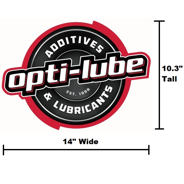 Opti-Lube Round Logo Decals