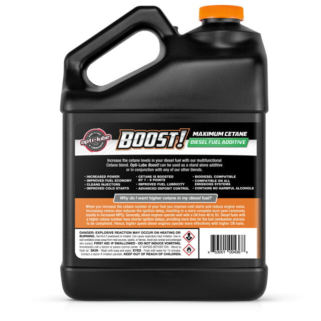 Opti-Lube Boost! Maximum Cetane Diesel Fuel Additive - 1 Gallon with ...