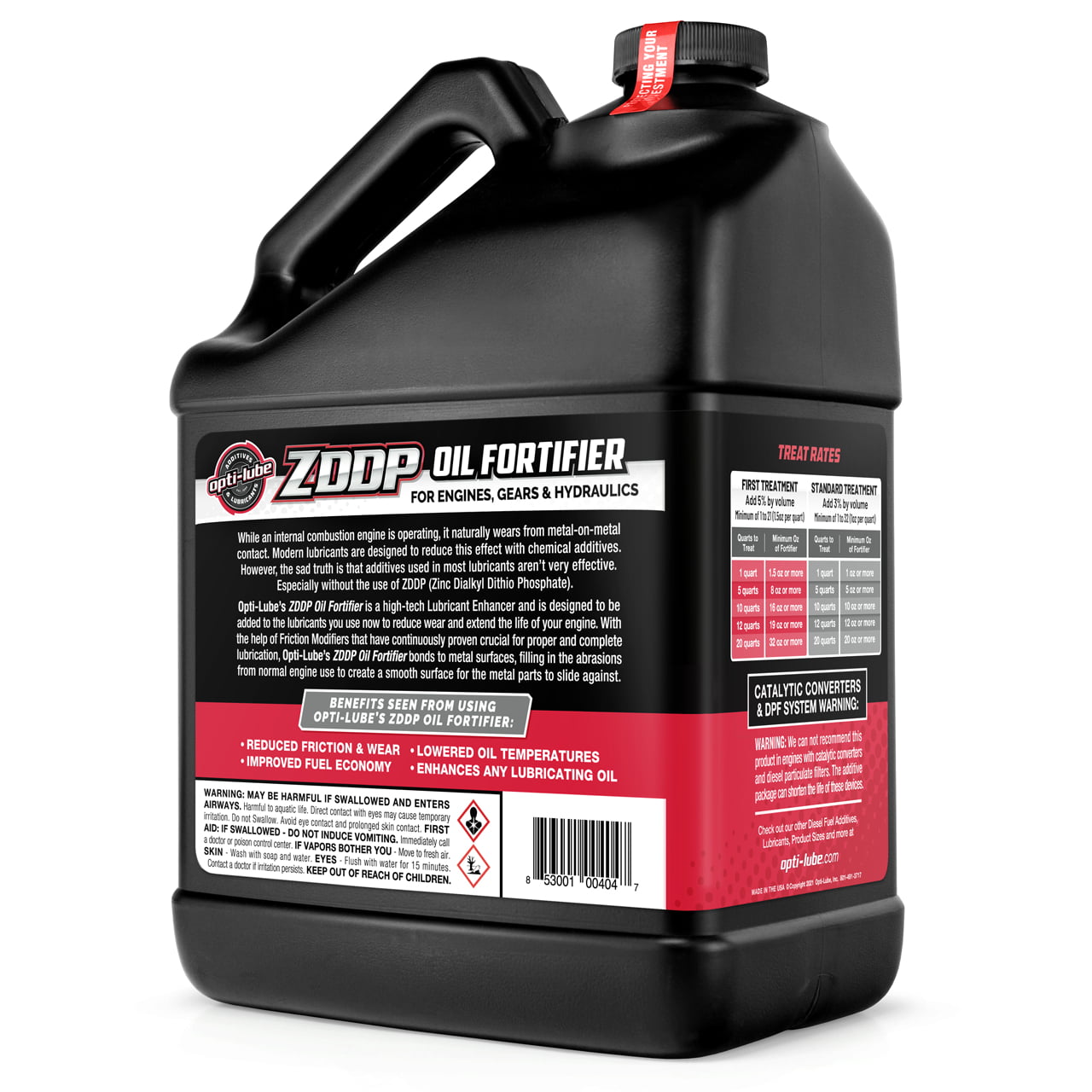 OPTI-LUBE ZDDP OIL FORTIFIER - 1 Gallon Without Accessories, Treats up ...