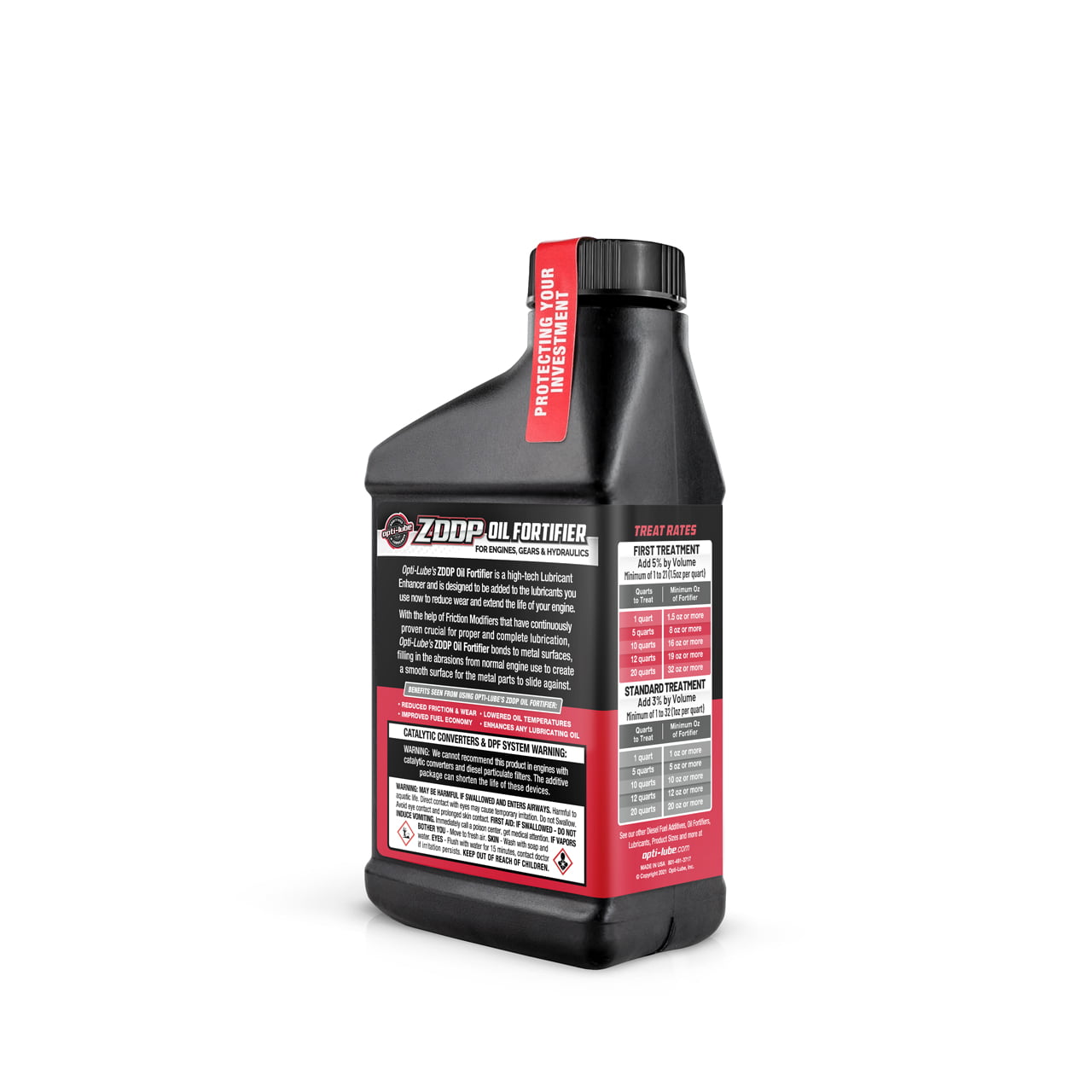 OPTI-LUBE ZDDP OIL FORTIFIER - 8oz, Treats Up To 8 Quarts Of Oil