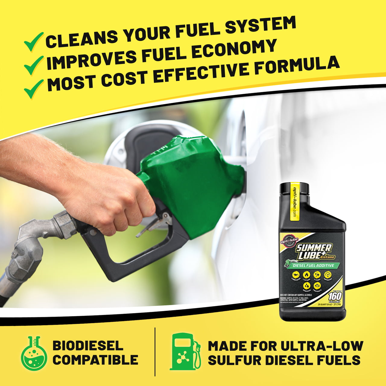Opti-Lube Summer+ Cetane Formula Diesel Fuel Additive - 8oz Bottles ...