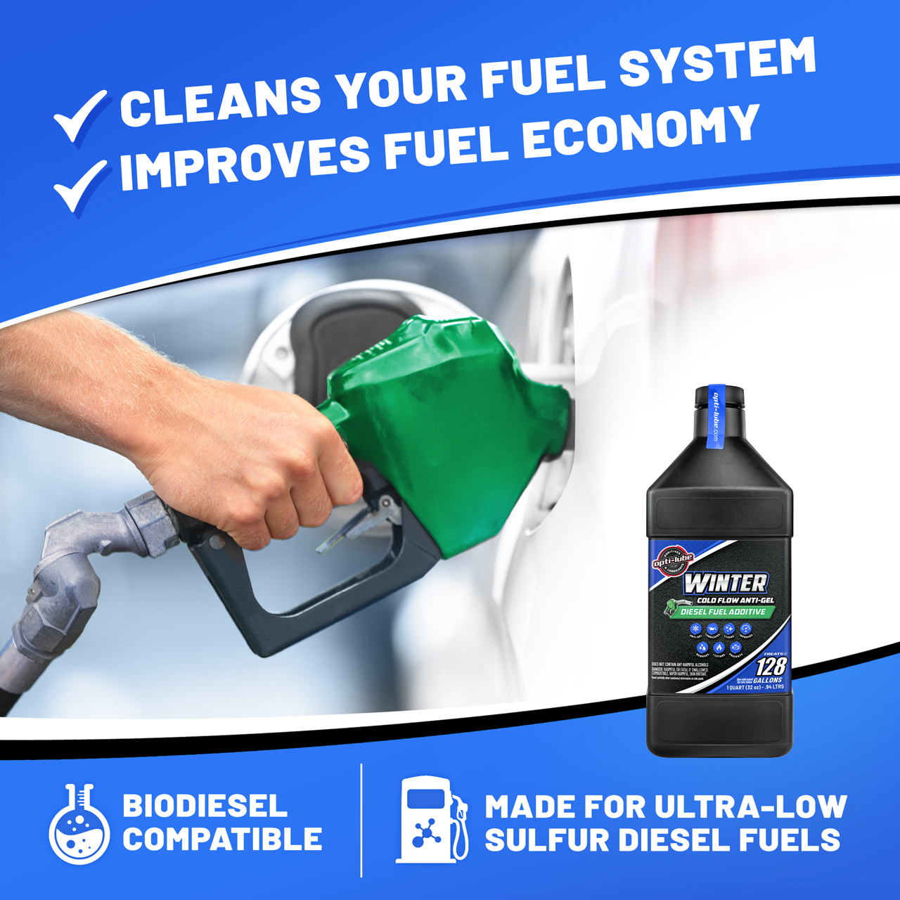 Opti-Lube Winter Formula Diesel Fuel Additive - Quart Treats up to 128 ...