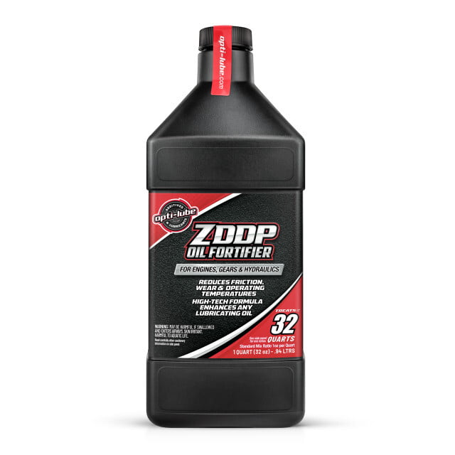 OPTI-LUBE ZDDP OIL FORTIFIER - Quart (32oz), Treats Up To 32 Quarts Of Oil