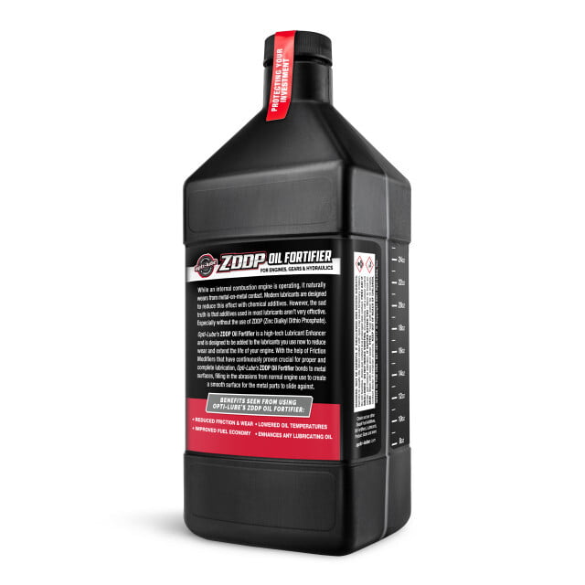 OPTI-LUBE ZDDP OIL FORTIFIER - Quart (32oz), Treats Up To 32 Quarts Of Oil