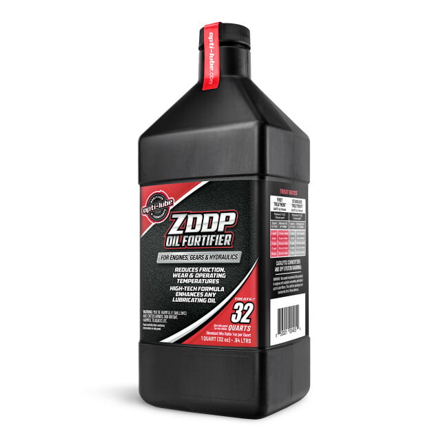 OPTI-LUBE ZDDP OIL FORTIFIER - Quart (32oz), Treats Up To 32 Quarts Of Oil