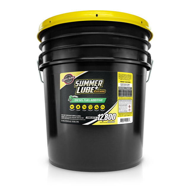Opti-Lube Summer+ Formula Diesel Fuel Additive - 5 Gallon Pail with 1 ...